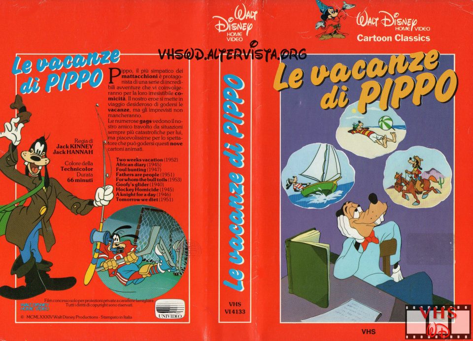 Le vacanze di Pippo | VHS Walt Disney