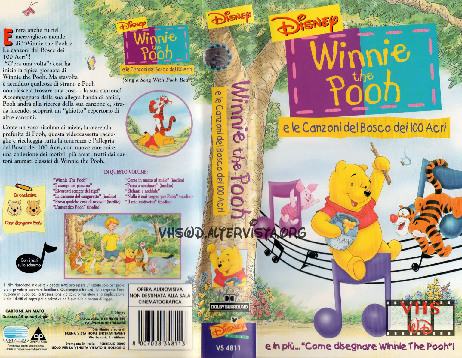 Winnie the Pooh e le canzoni del Bosco dei 100 Acri | VHS Walt Disney